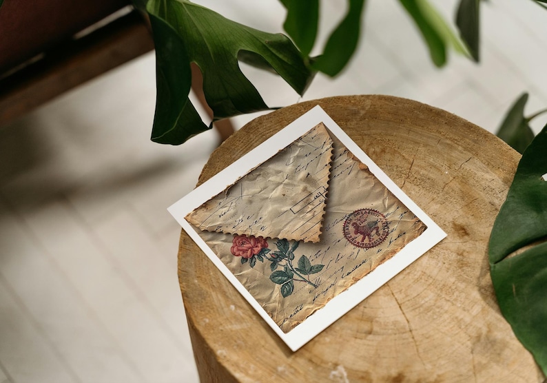 Vintage Flower Envelopes PNG Clipart, Digital Download Junk Journal ...