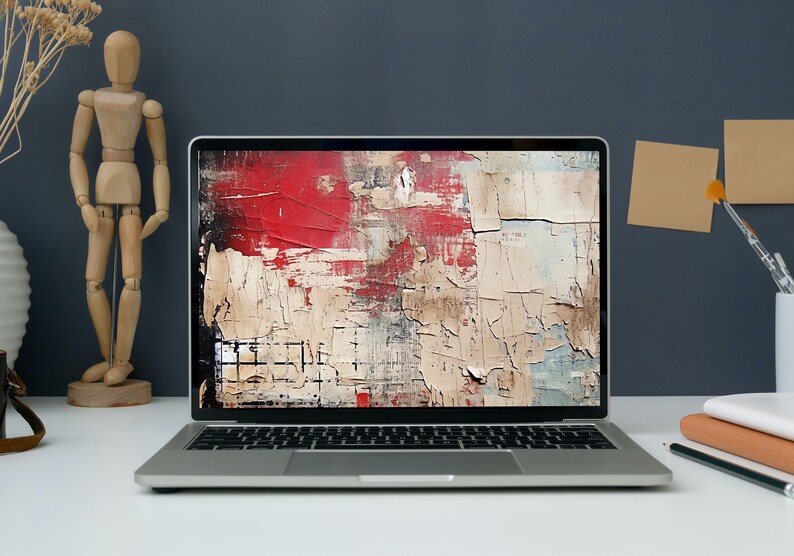 Shabby Grunge Digital Paper, Printable Collage Scrapbook Texture Paper ...