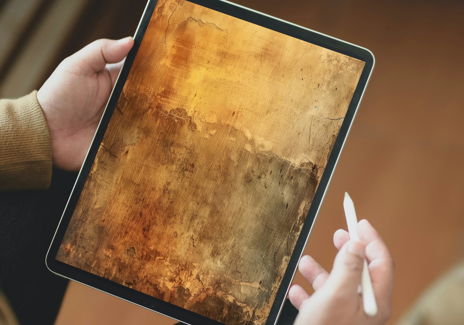 Grungy Canvas Digital Paper, Texture Grunge Printable Downloads, Earth ...