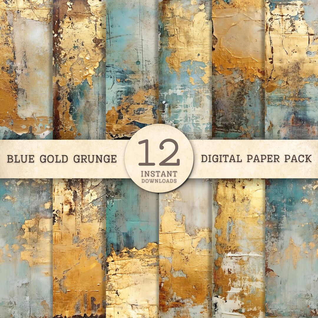 Shabby Grunge Digital Paper, Printable Collage Scrapbook Texture Paper ...