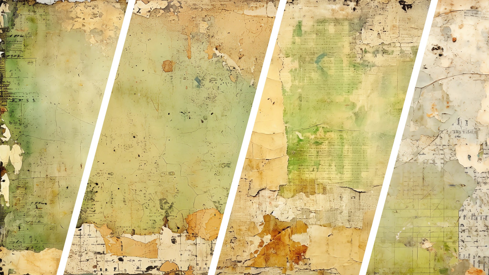 Shabby Grunge Digital Paper, Printable Collage Scrapbook Texture Paper ...