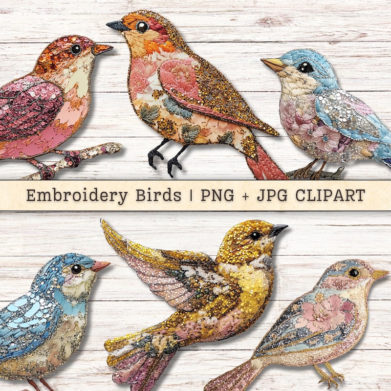 Bird Clipart Folk - Etsy UK