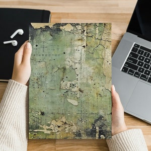 Shabby Grunge Digital Paper, Printable Collage Scrapbook Texture Pack ...