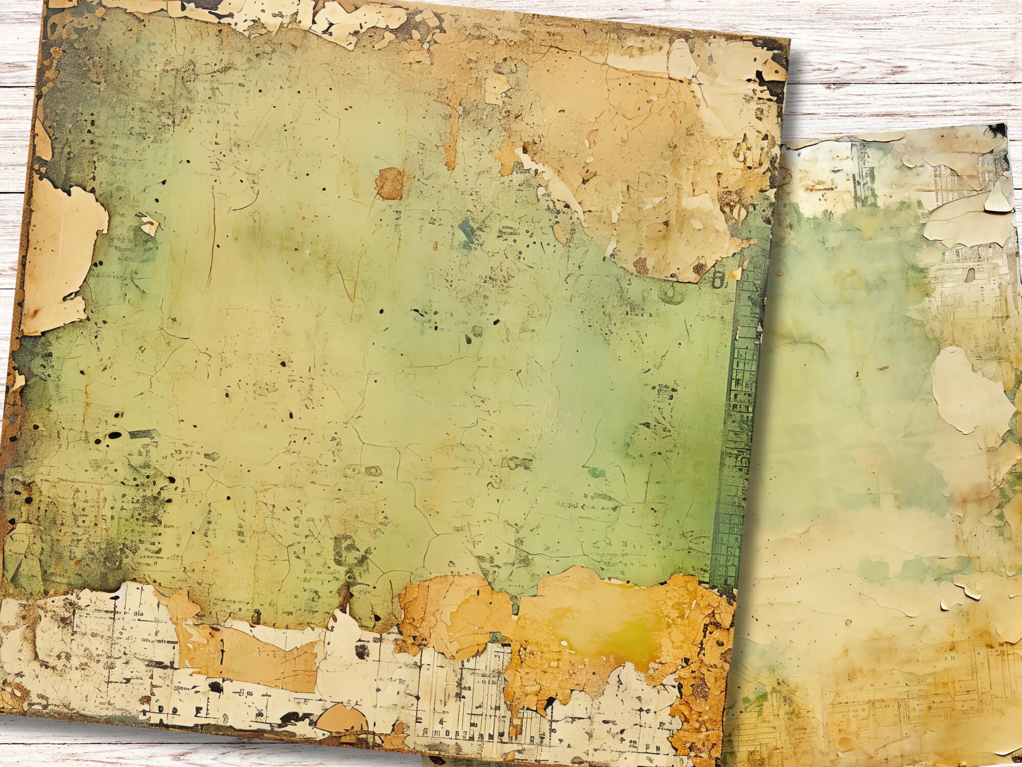 Shabby Grunge Digital Paper, Printable Collage Scrapbook Texture Paper ...