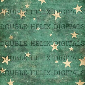 Christmas Stars Clipart Digital Paper, Red Green Grunge Distressed Aged ...