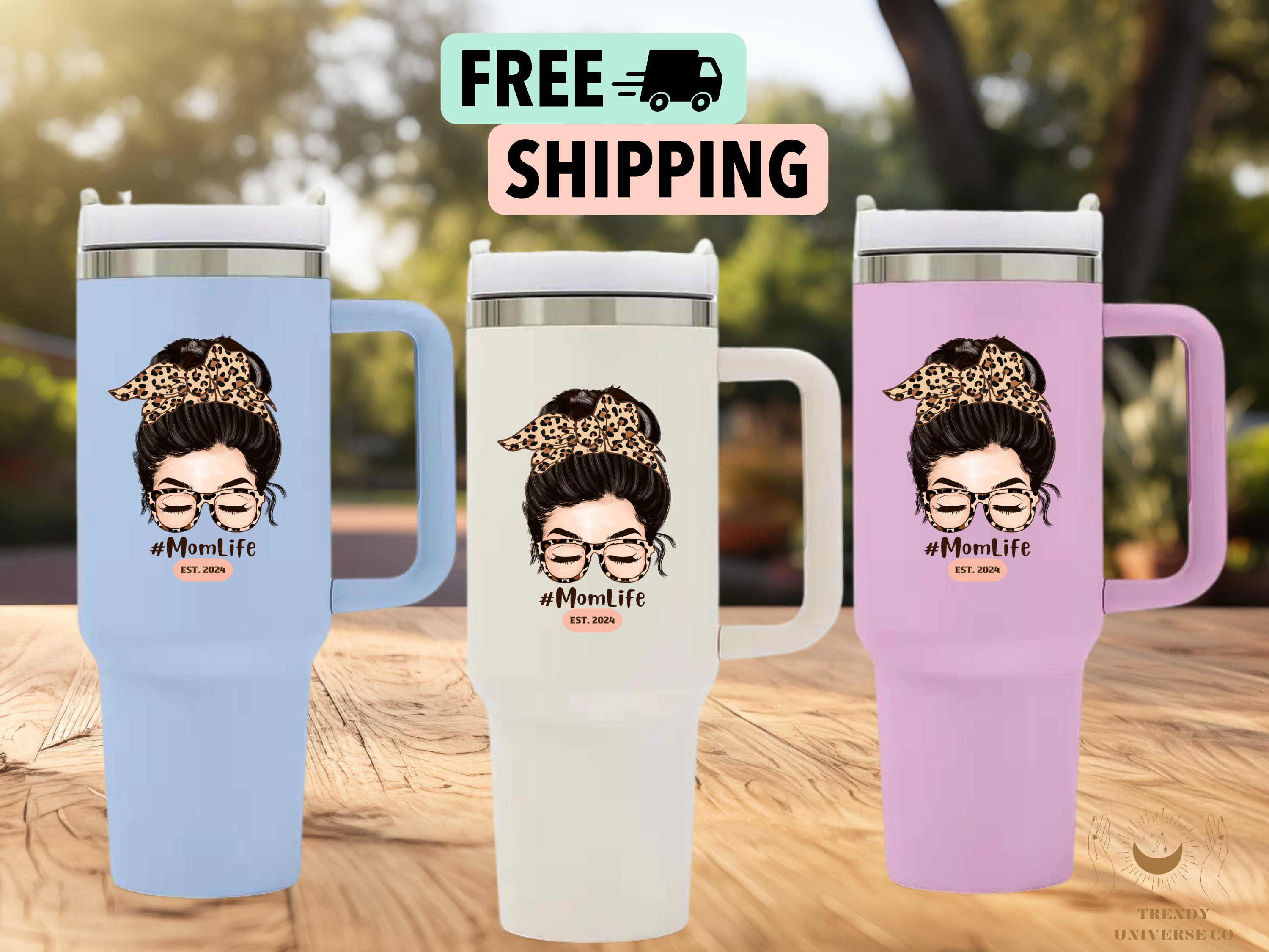 40oz Tumbler With Lid With Handle And Straw For Mom Cup With Year On