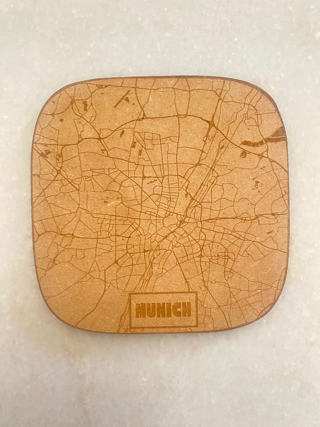 Coaster Map Wood Coaster Laser Cut City Map Custom Map - Etsy