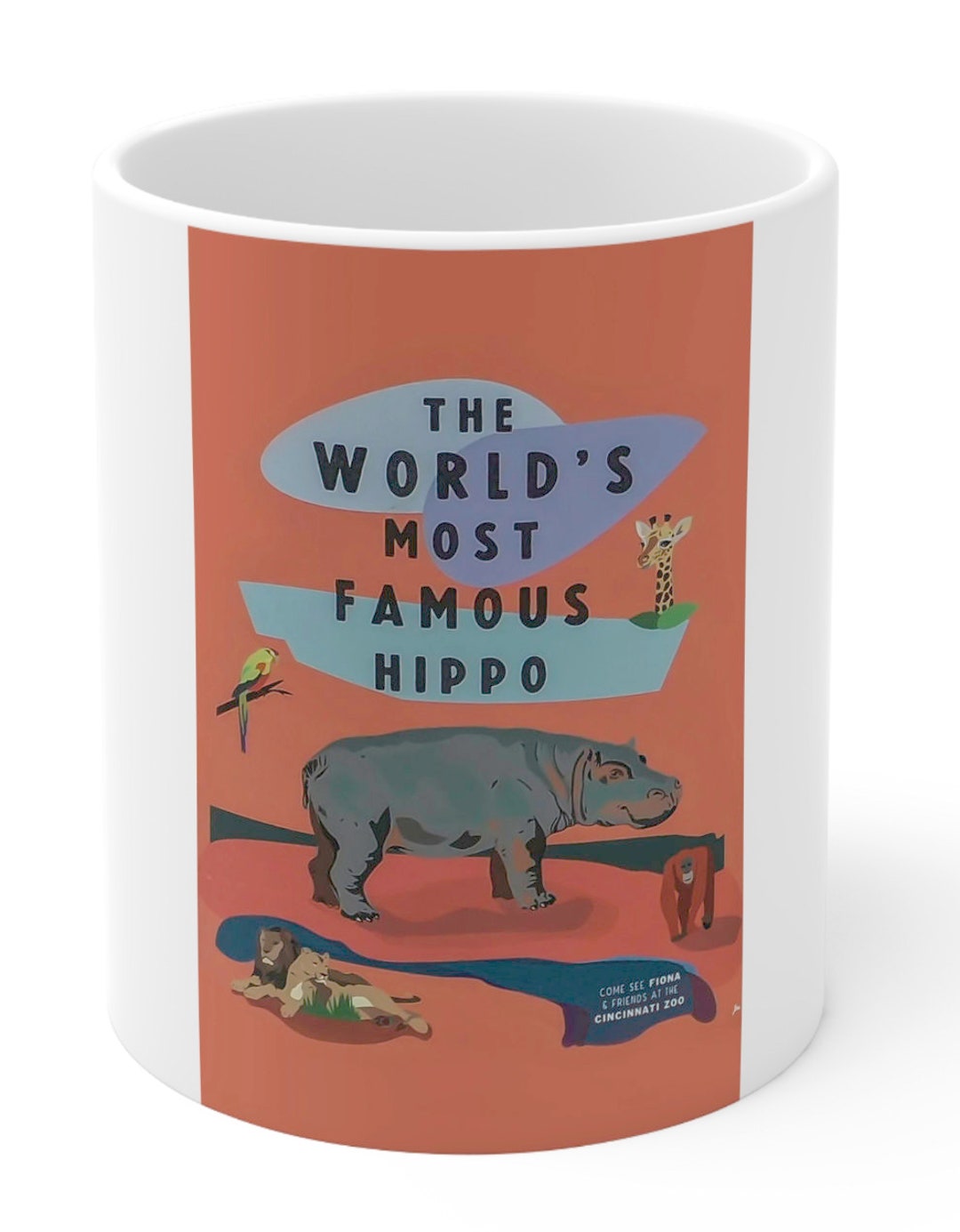 The World's Most Famous Hippo Coffee Mug - Etsy