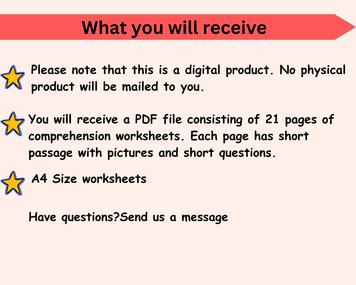 Reading Comprehension Worksheets Printable Kindergarten First Grade ...