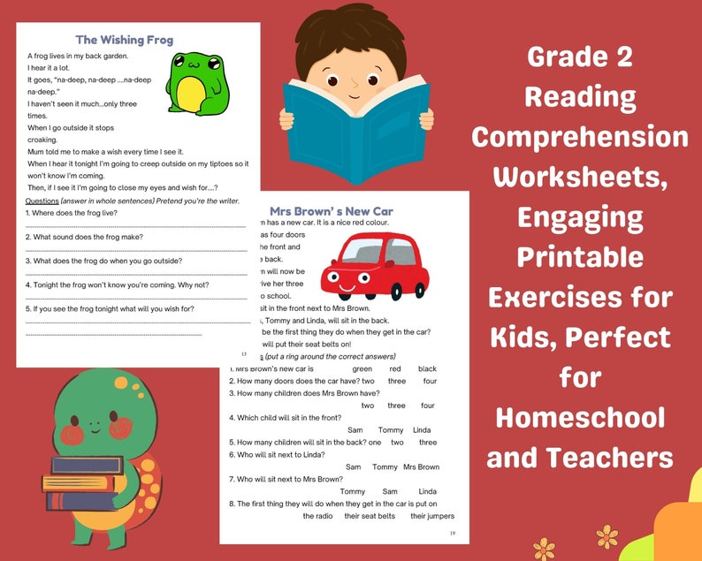 Grade 2 Reading Comprehension Worksheets Fun and Interactive, Boost ...