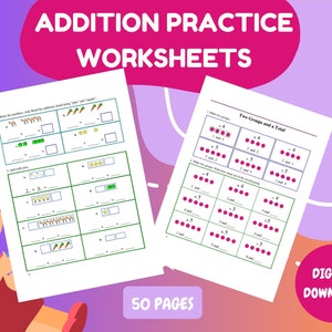 Printable Addition Worksheets Homeschool Learning Resource Addition ...