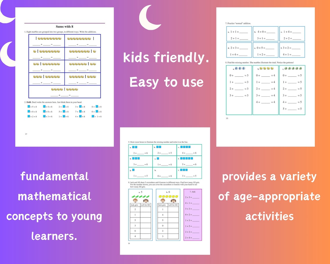 Printable Addition Worksheets Homeschool Learning Resource Addition ...