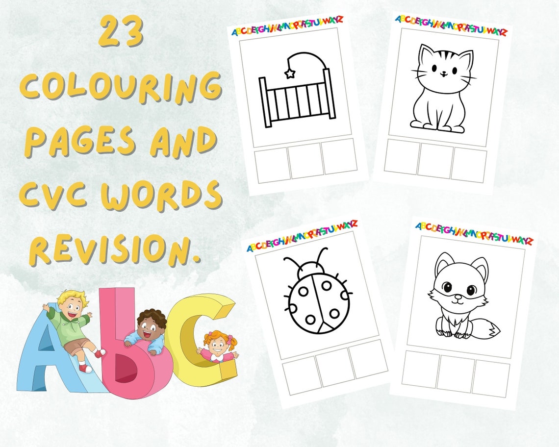 Kindergarten Reading Worksheets CVC Words Pack CVC Words Families ...