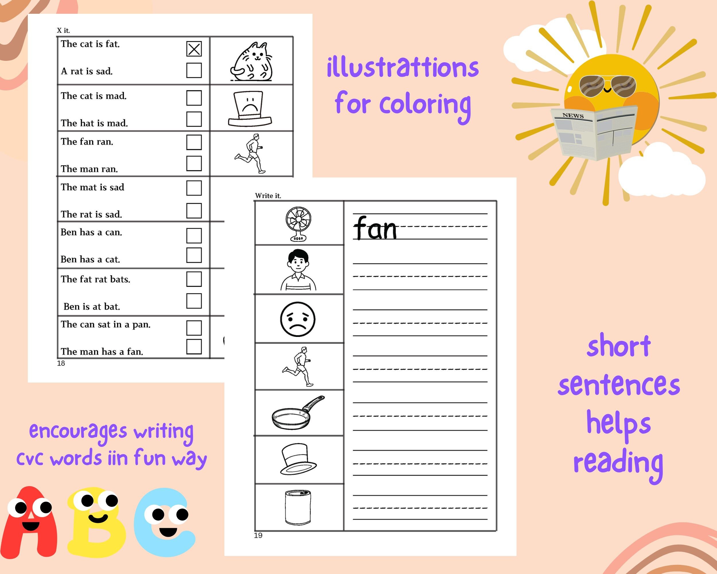 Phonics Phonics Worksheets Cvc Words Sight Words Alphabet Sounds ...