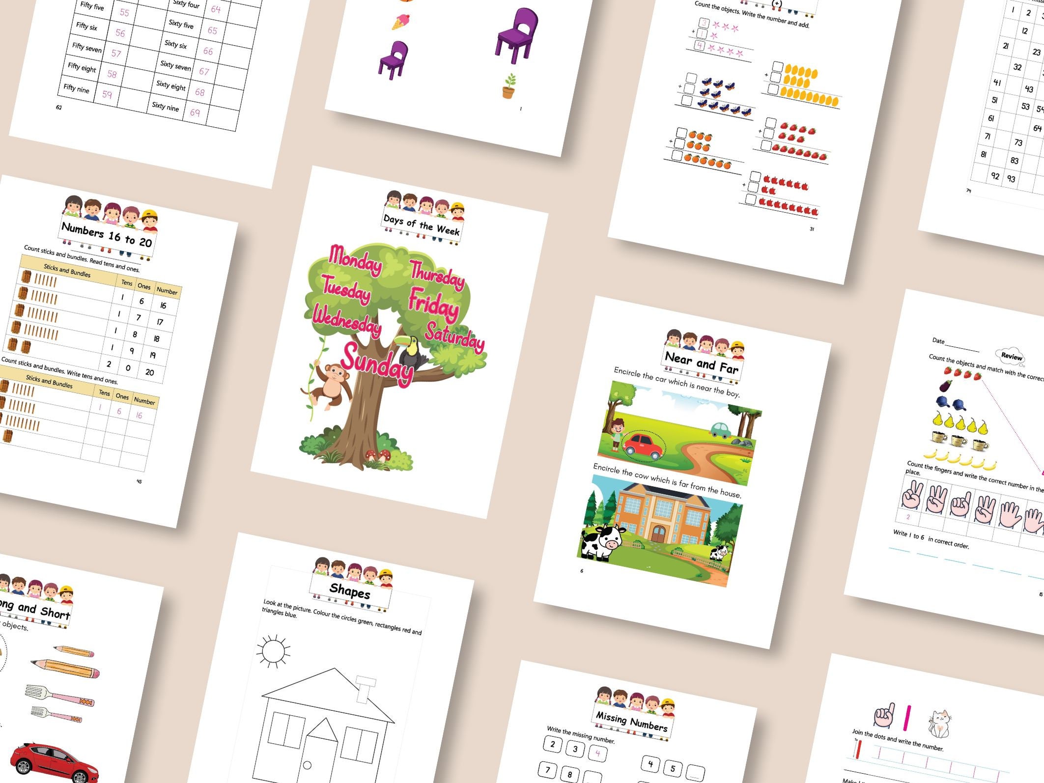 Math Worksheets Kindergarten Busy Book Addition and Subtraction ...