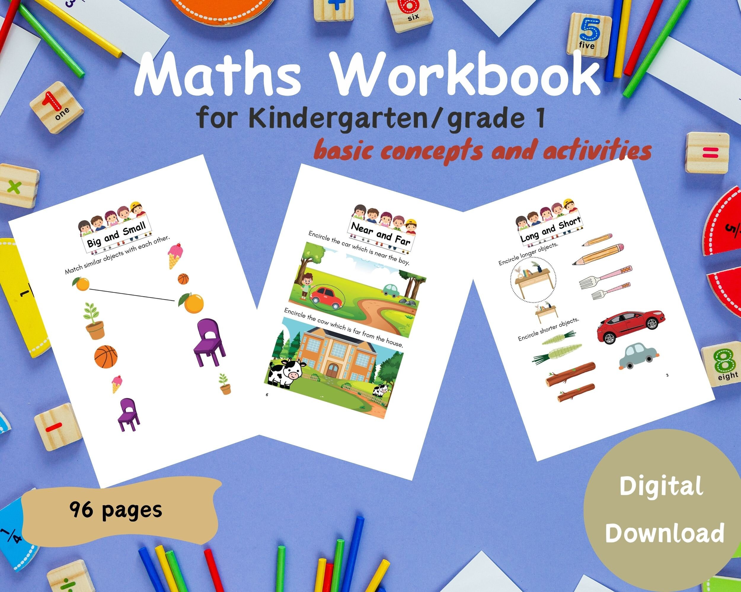 Math Worksheets Kindergarten Busy Book Addition and Subtraction ...