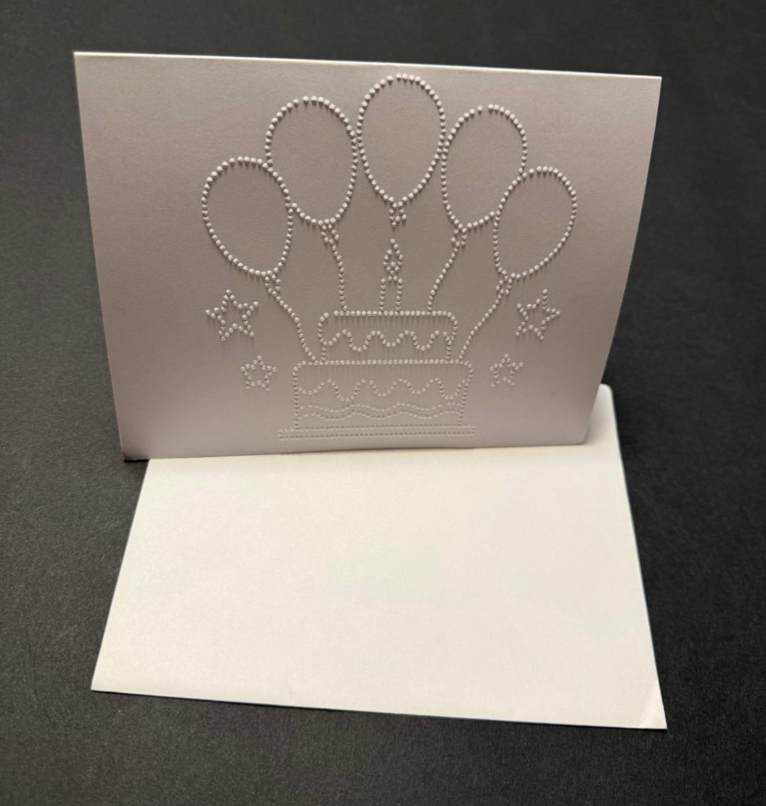 Braille Birthday Card With Tactile Cake and Balloons - Etsy