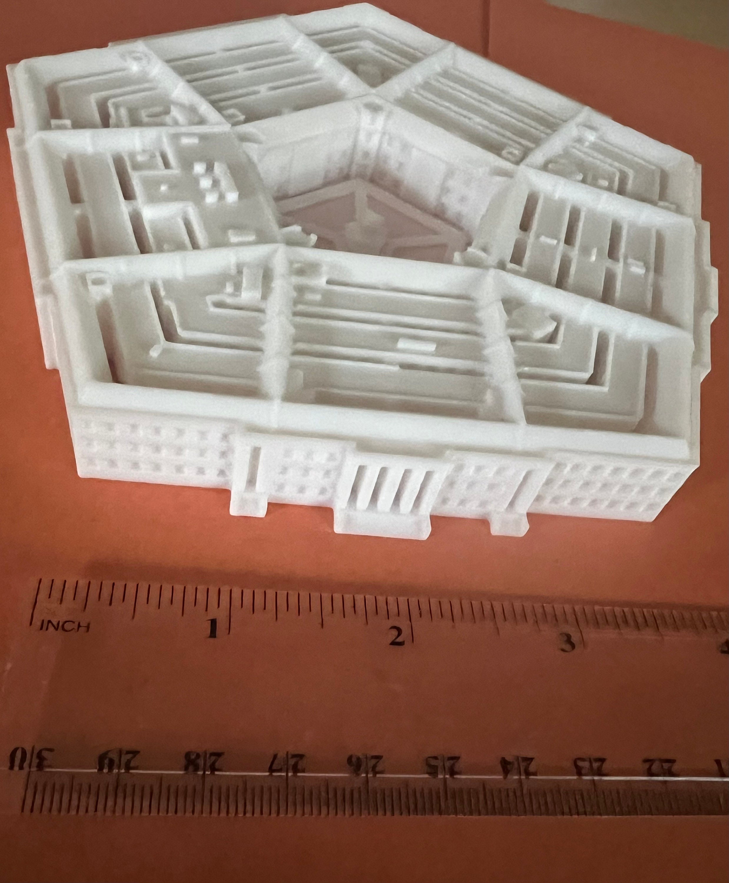 Pentagon 3D Miniature Building - Etsy