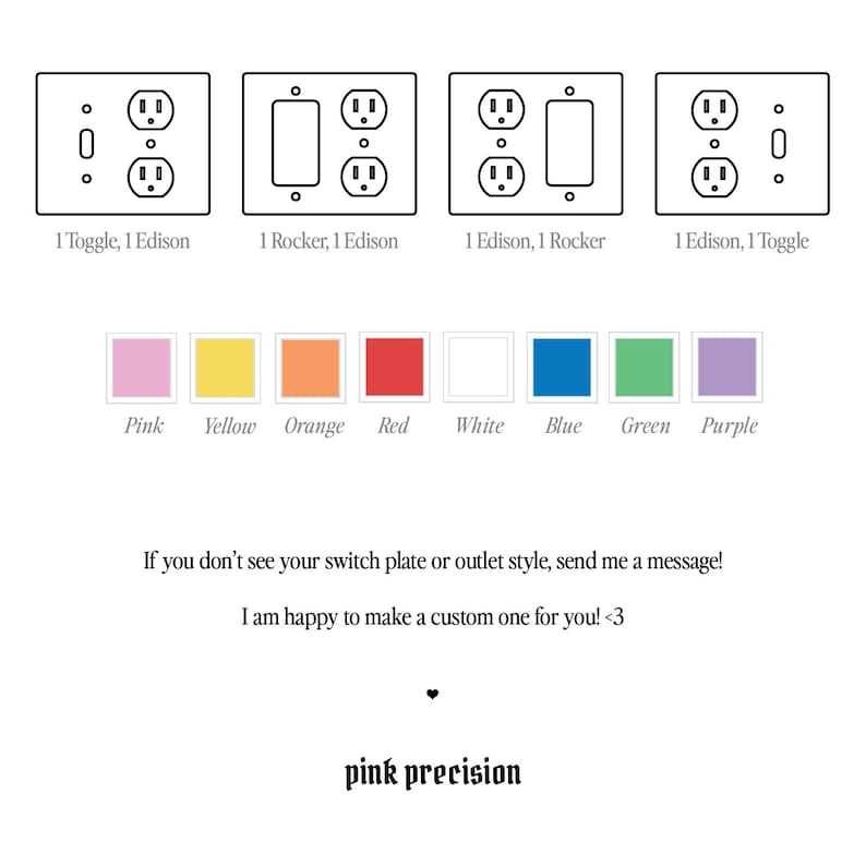 Chunky Light Switch Cover - Multiple Colors! - Etsy