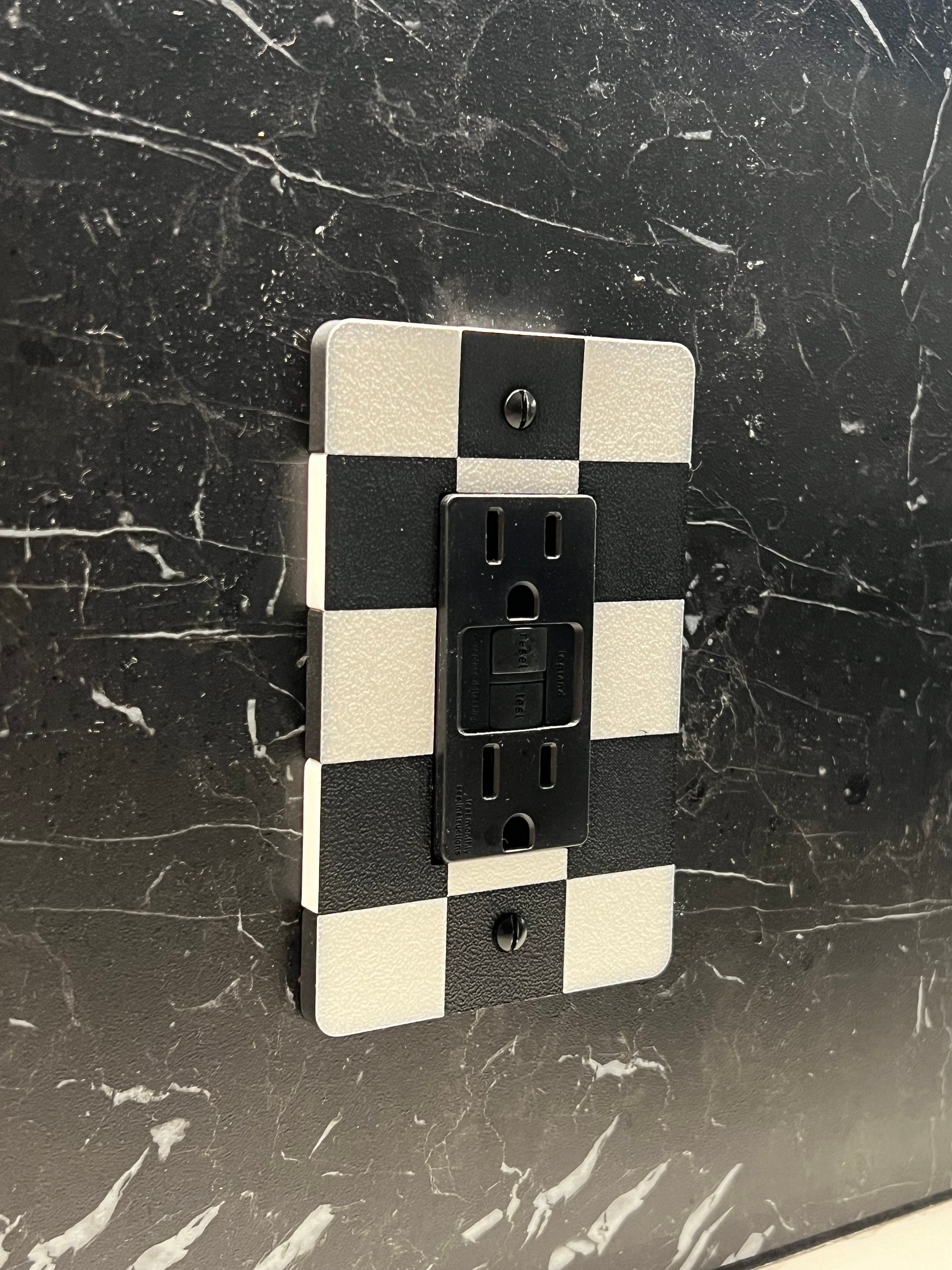 Checker Pattern Light Switch Cover - Multiple Colors! - Etsy
