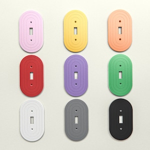 Oval Light Switch Cover - Textured - Multiple Colors! - Etsy