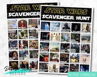 Printable & Editable Scavenger Hunt Space Wars // Birthday Party Game ...