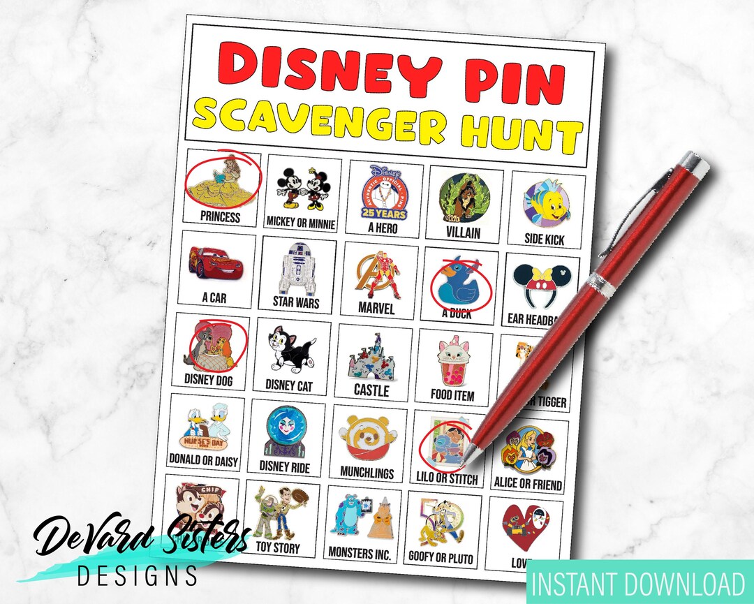 Amusement Park Scavenger Hunt, Theme Park Game - Etsy