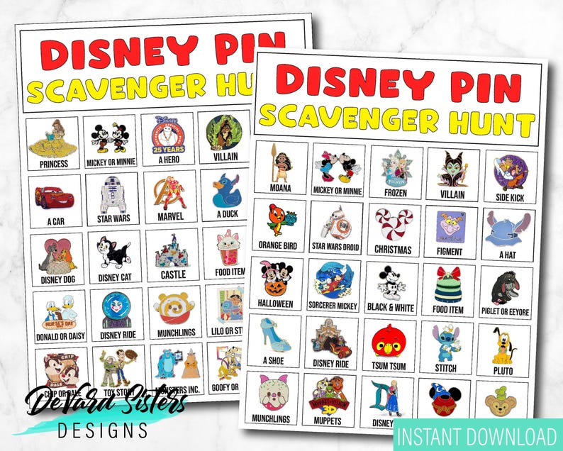 Amusement Park Scavenger Hunt, Theme Park Game - Etsy