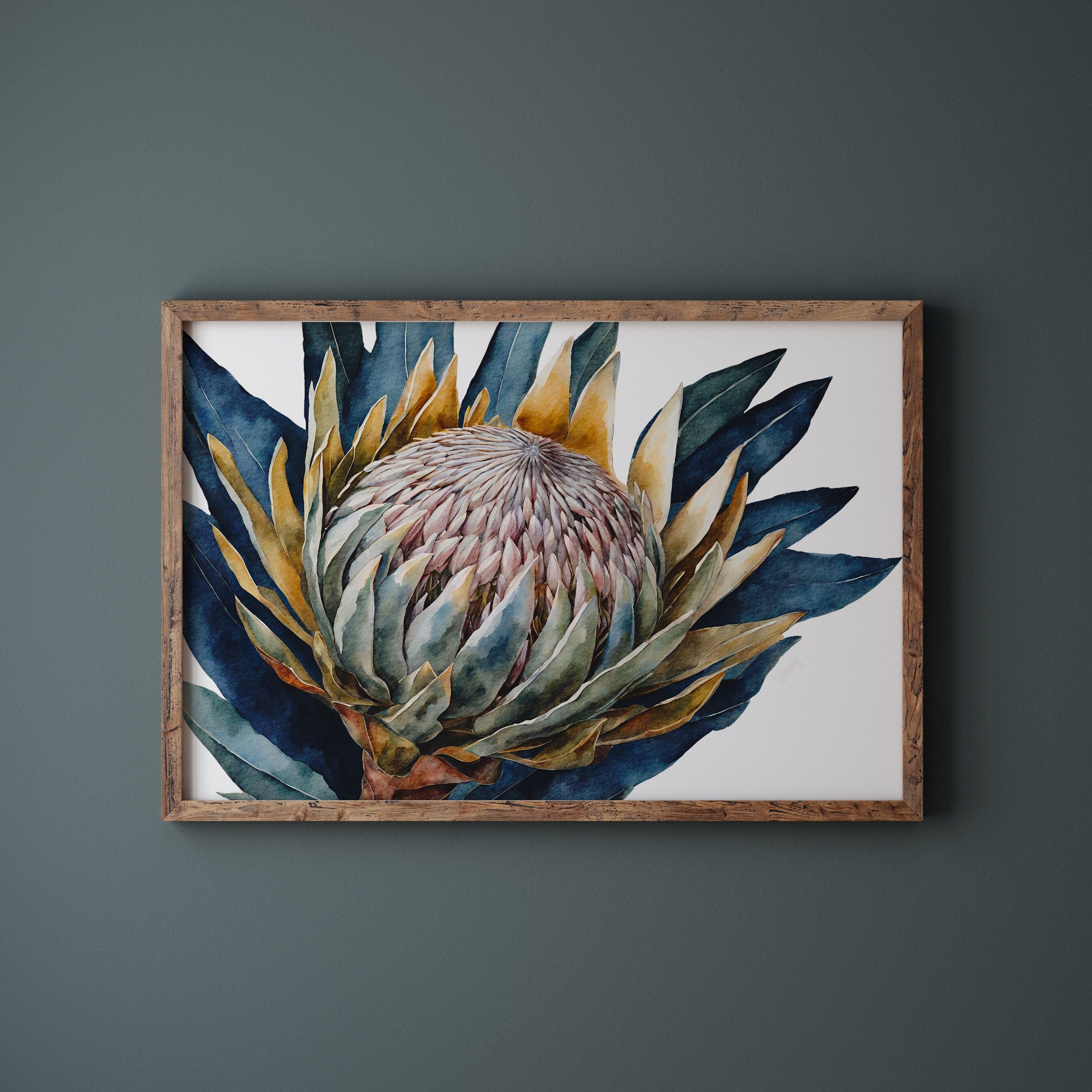 King Protea Digital Art Download for Home Decor 2903 | Watercolor South ...