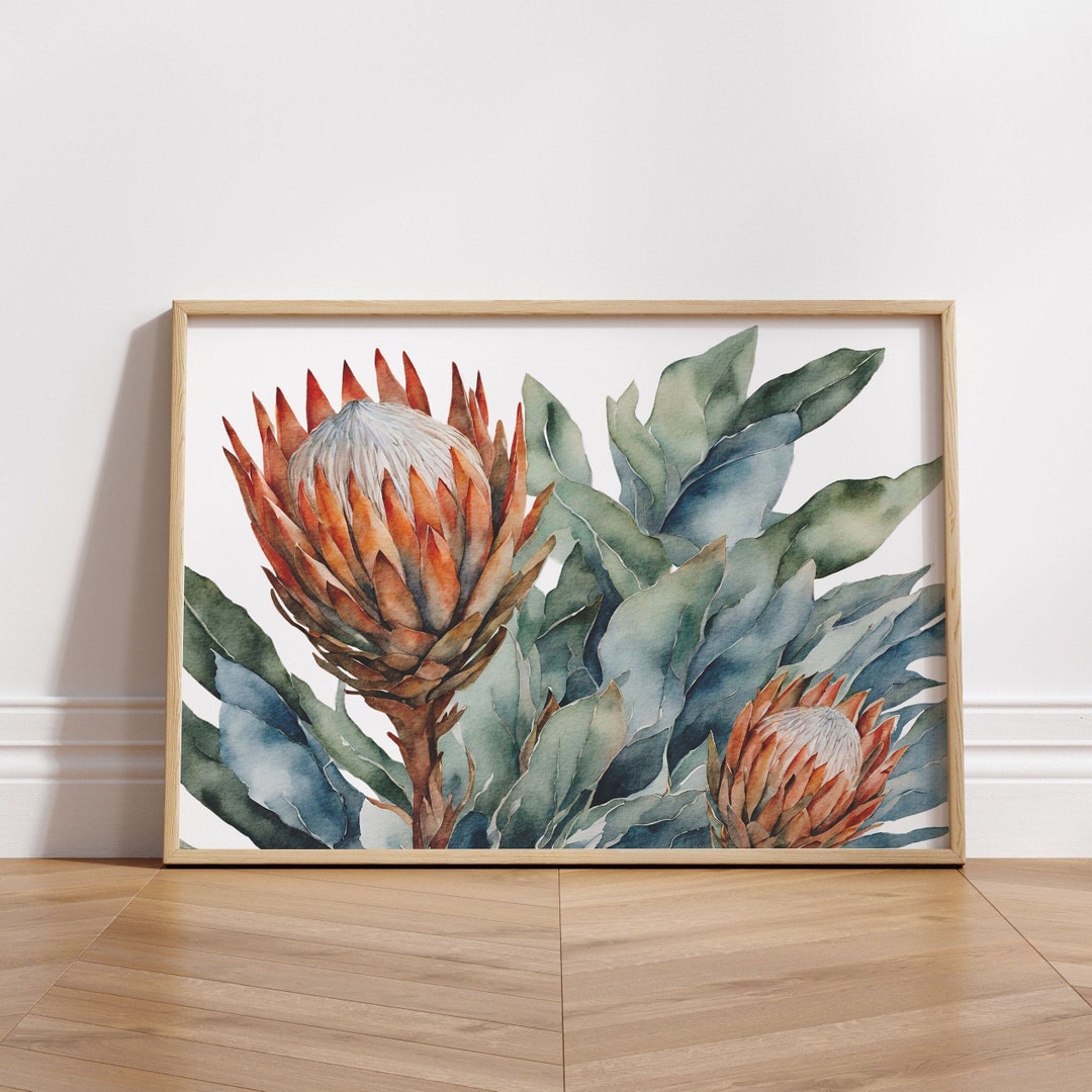 Protea Series Digital Art Download for Home Decor 2901 | Watercolor ...