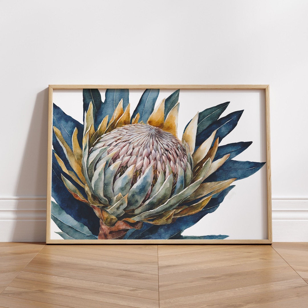 King Protea Digital Art Download for Home Decor 2903 | Watercolor South ...