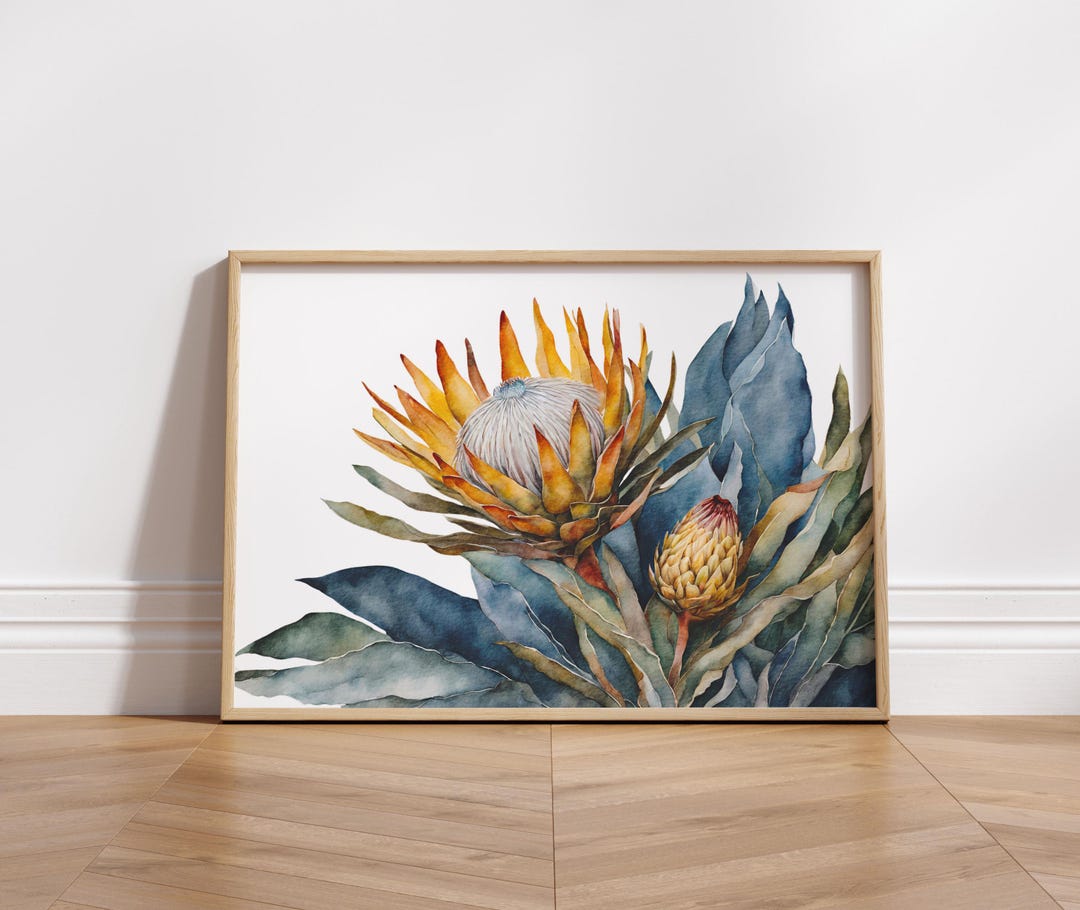 Protea Series Digital Art Download for Home Decor 2902 | Watercolor ...