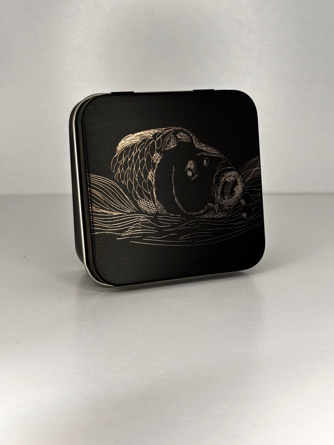 Personalised Engraved Carp Fishing Tin, Tackle Stash Box, Fisherman ...