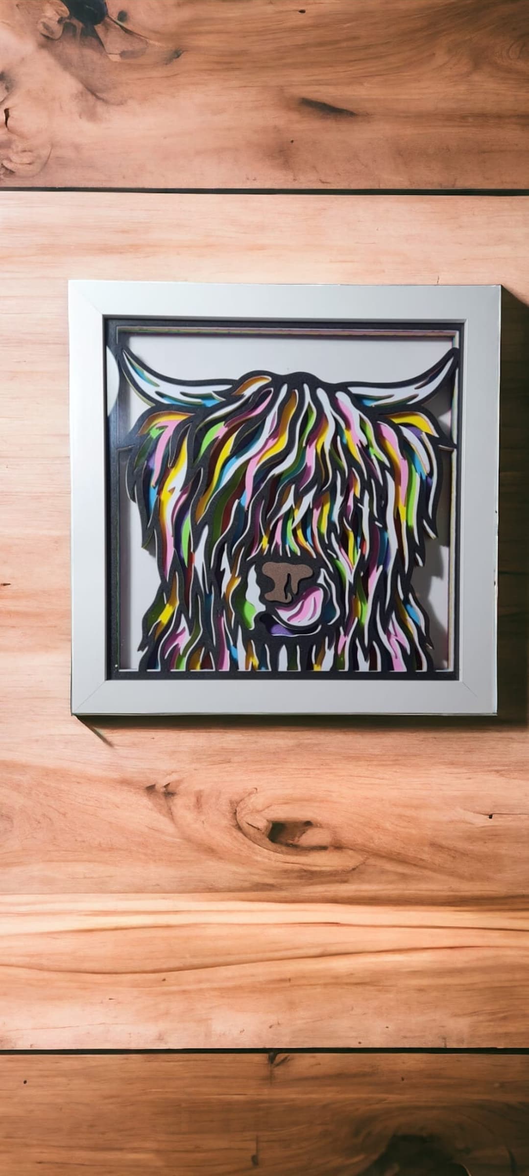 Highland Cow Shadow Box 3D Art Framed - Etsy