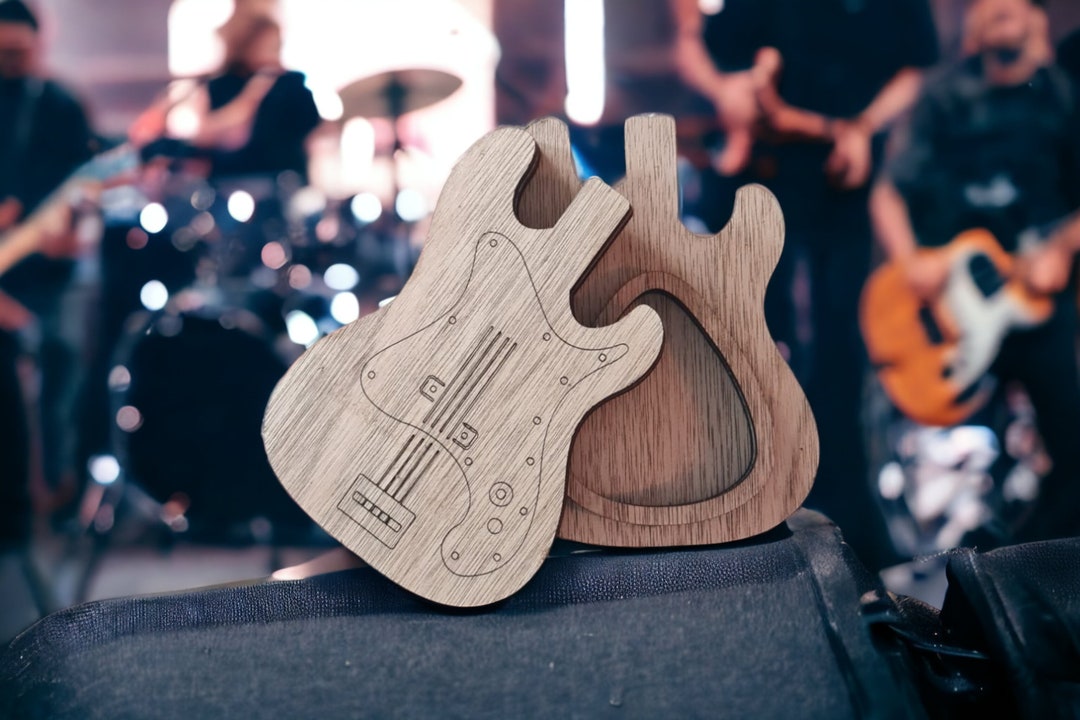 Guitar Pick Box Guitar Lover Gift Music Instrument Guitar Accessory - Etsy