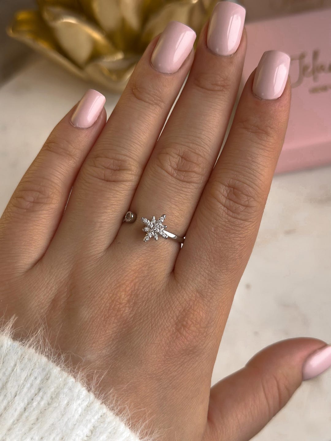 Opal Sun Fidget Spinner Ring - Stylish Gold & Silver Anxiety Ring Gift ...