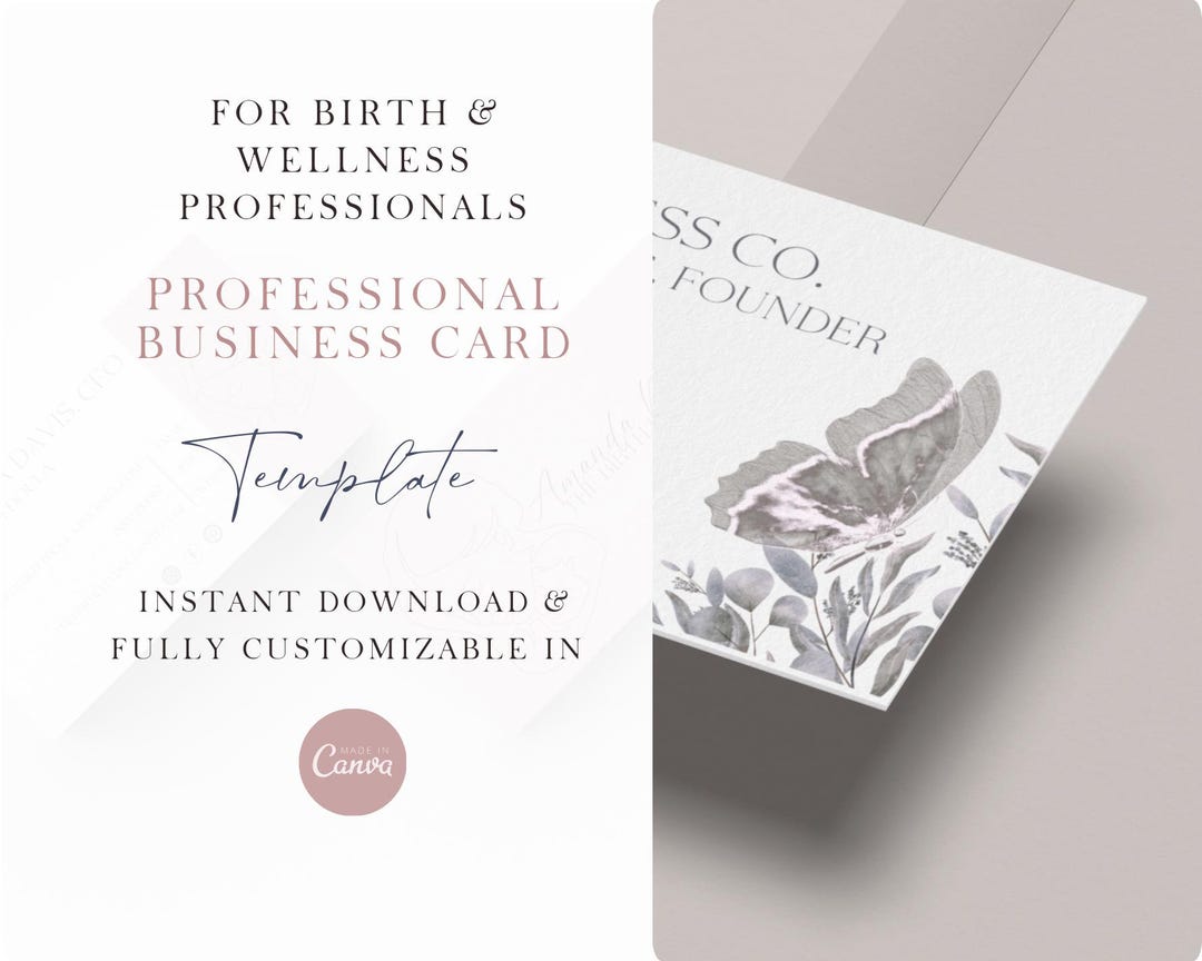 Professional Wellness Business Card | Customizable Wellness Design ...