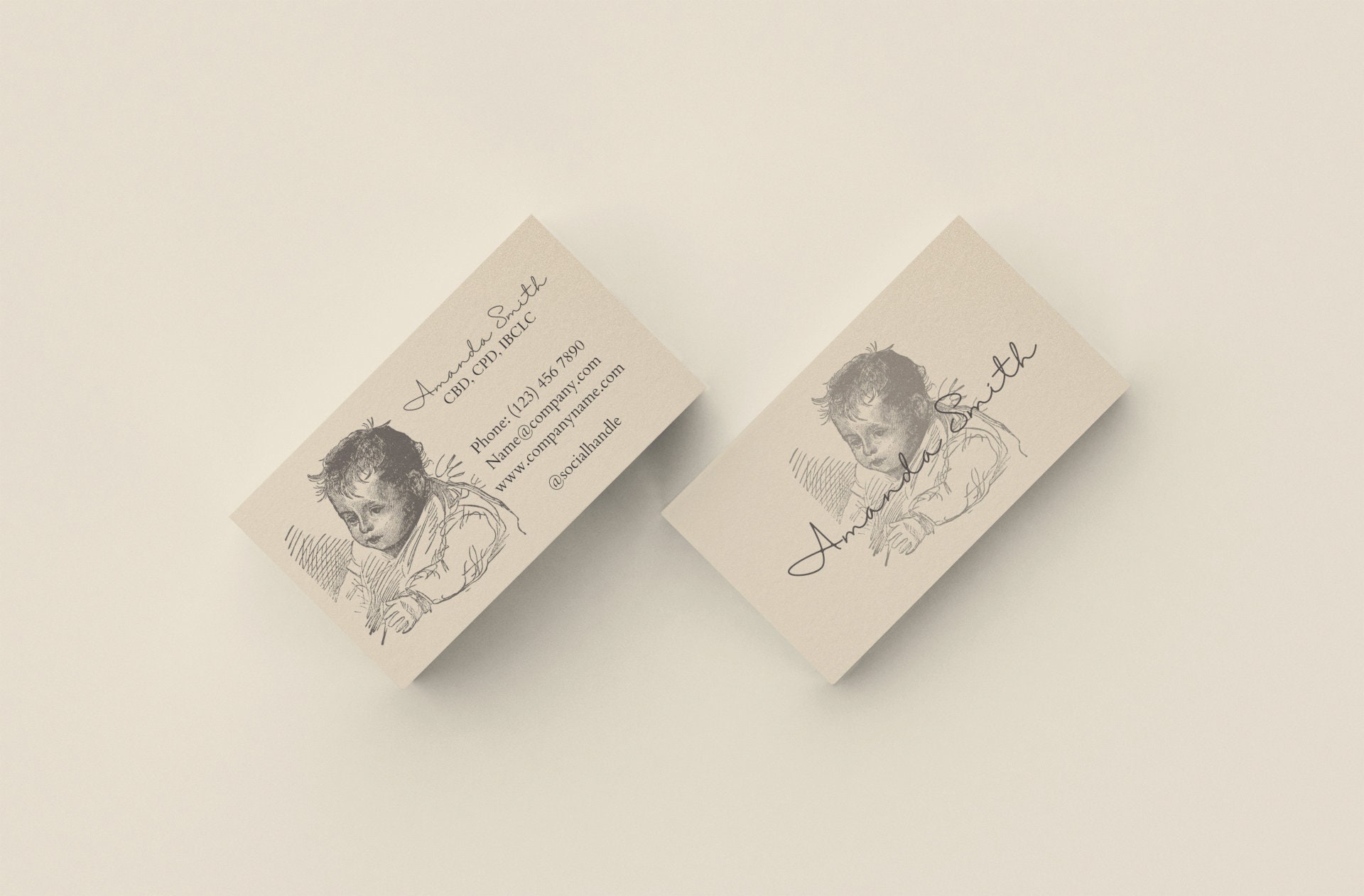 Vintage Business Card | Victorian Card | Doula Business Card | Retro ...