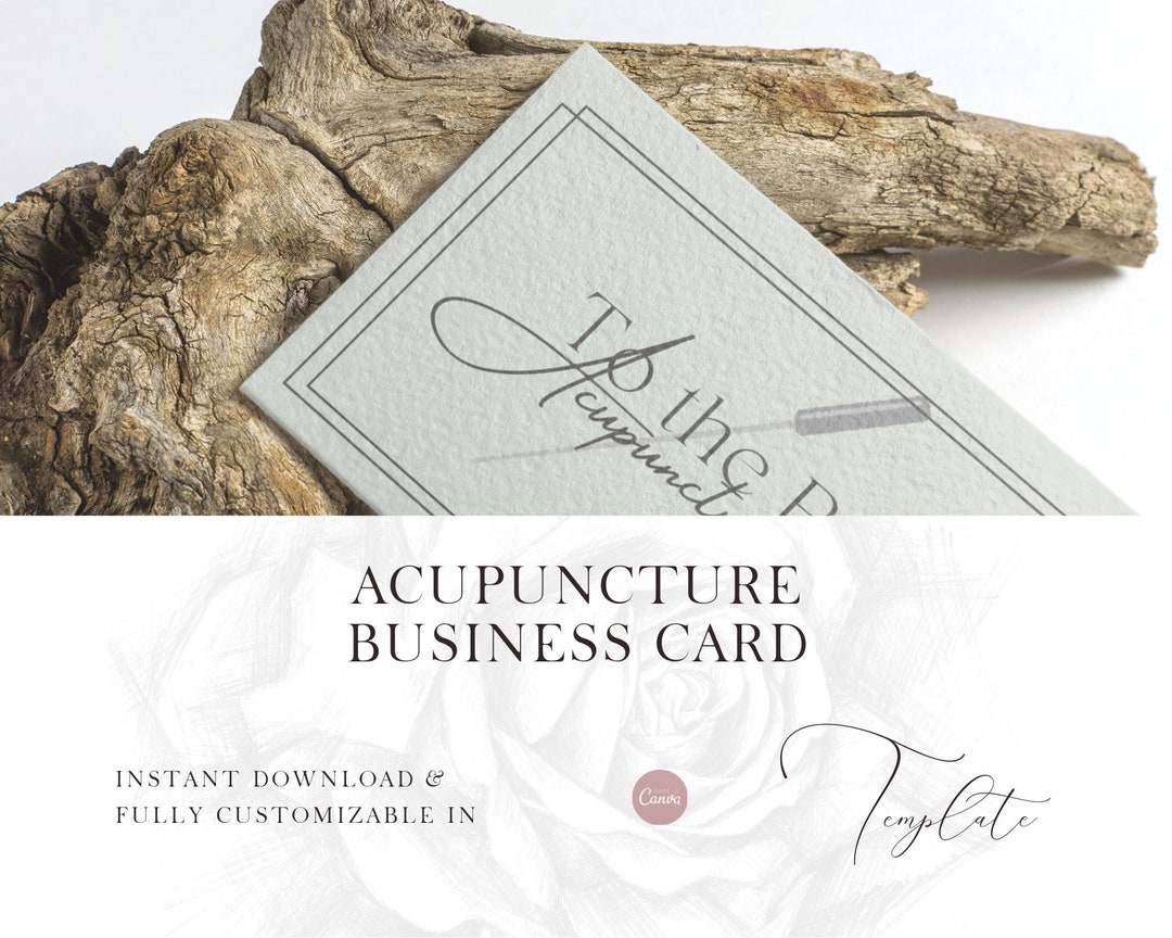Business Card | Acupuncturist Business Card | Alternative Health ...