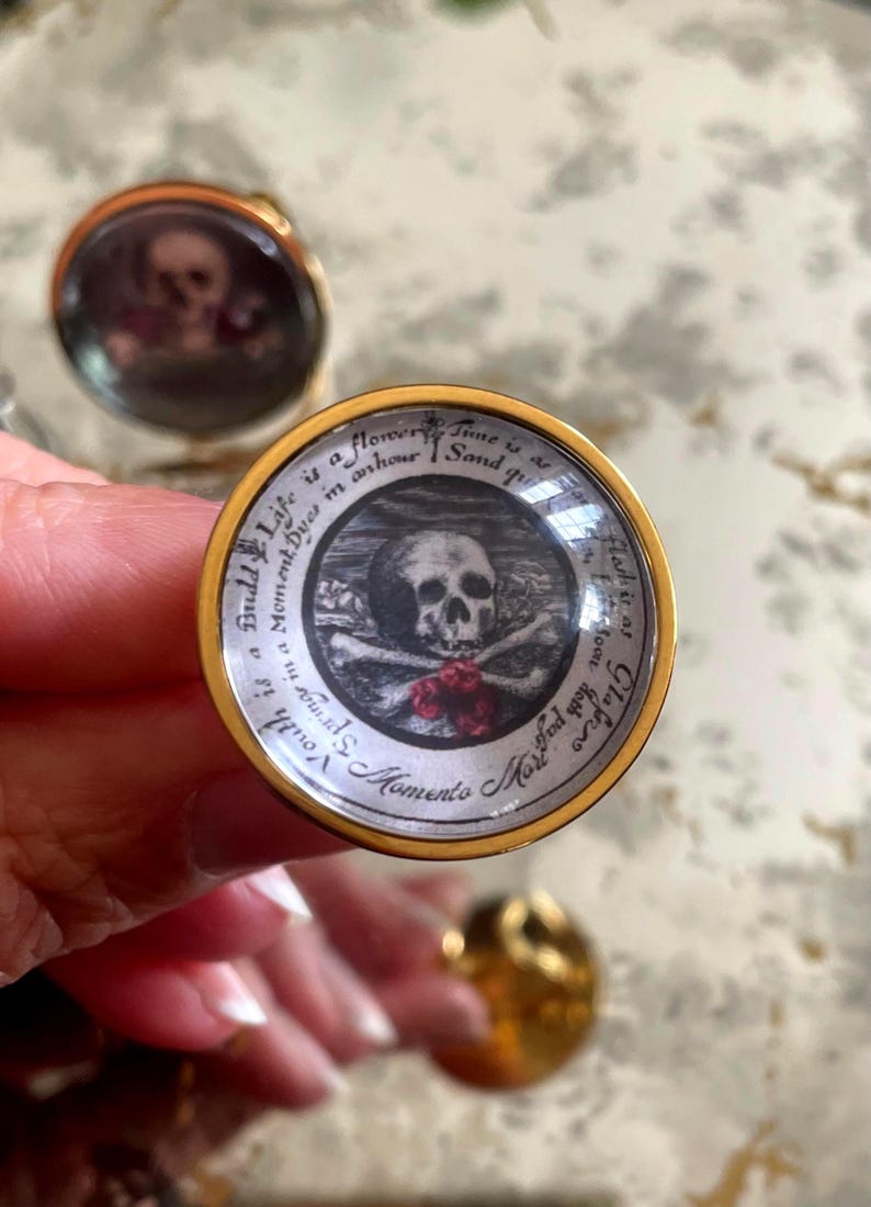 Spooky Owl + Memento Mori Halloween Rings - Small Goth Skull Ring ...