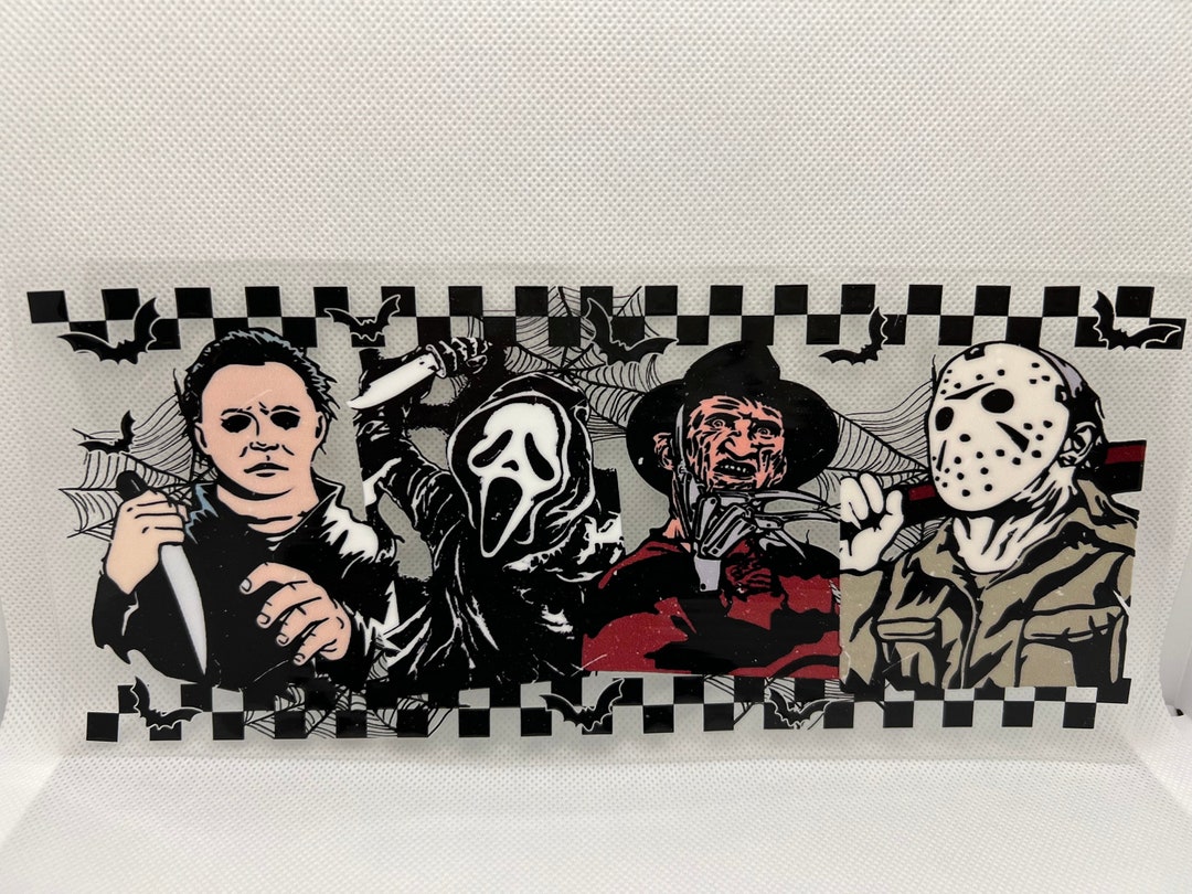 Checked Horror Characters UV DTF Wrap Decal - Etsy
