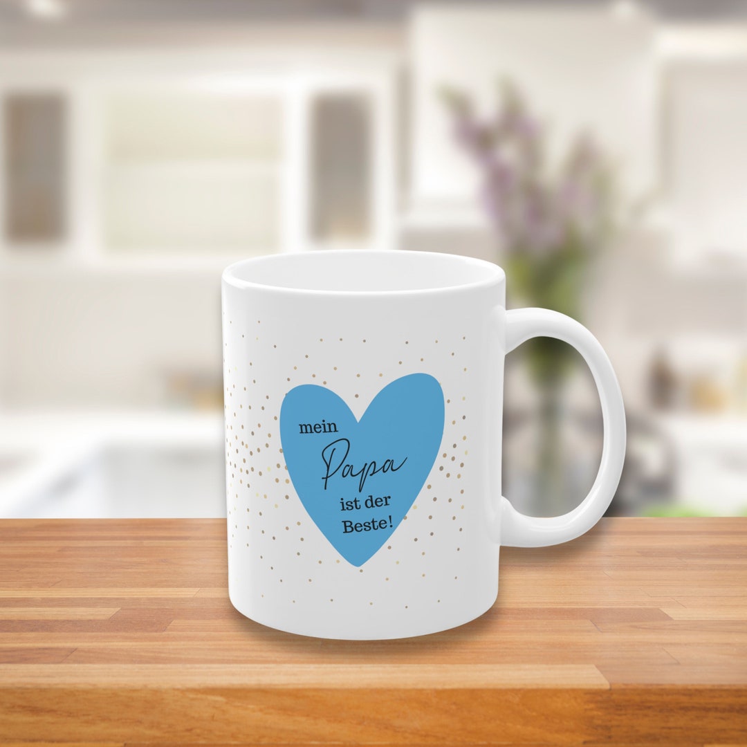 Best Dad Heart Design Mug, 330ml Ideal Gift for Fathers, Coffee Mug ...