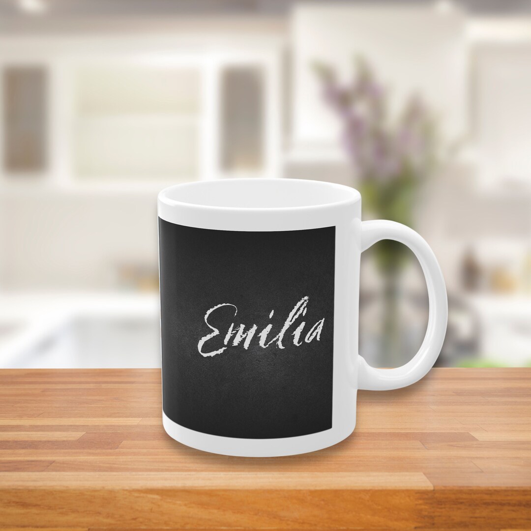 Personalized Blackboard Design Mug, 330ml Ideal for Office & School ...