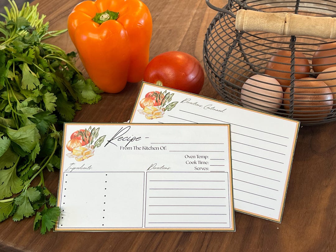 Printable Blank Recipe Card 4