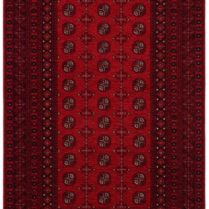 Authentic Afghan Bokhara Rug, Turkmen Pattern, Traditional Charm ...