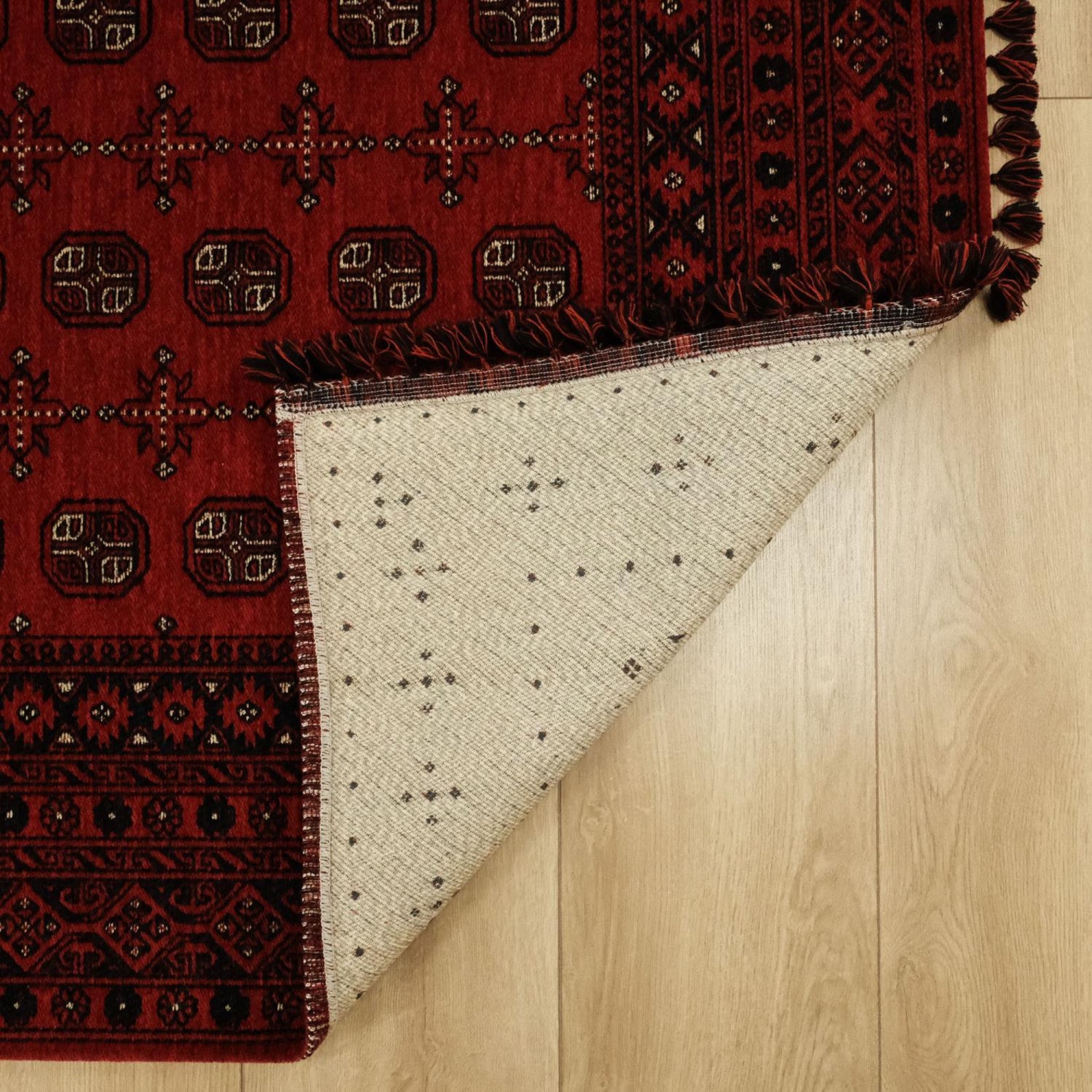 Authentic Afghan Bokhara Rug, Turkmen Pattern, Traditional Charm ...