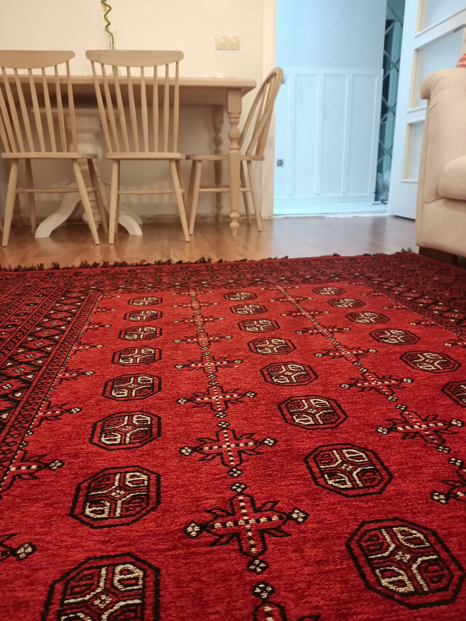 Authentic Afghan Bokhara Rug, Turkmen Pattern, Traditional Charm ...