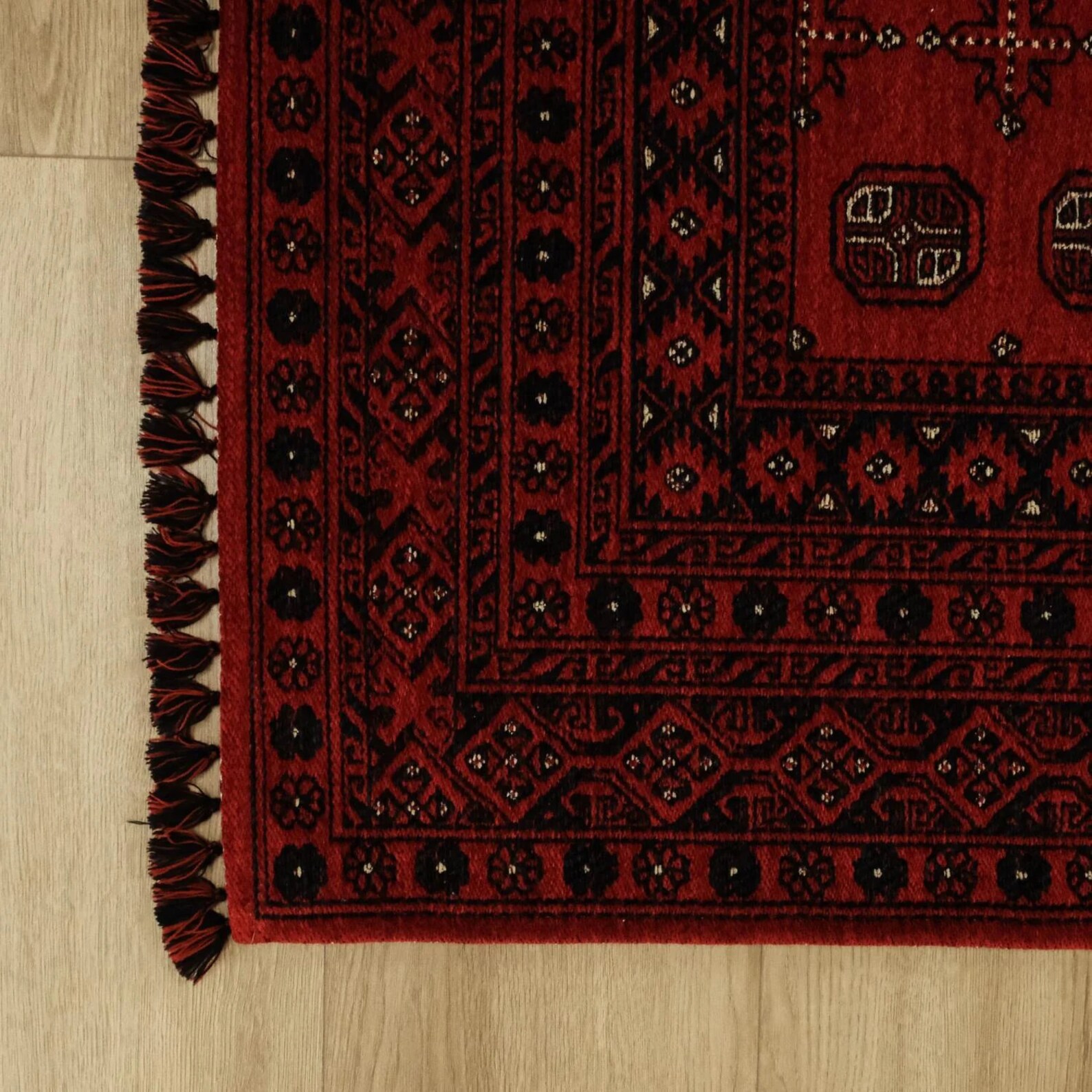 Authentic Afghan Bokhara Rug, Turkmen Pattern, Traditional Charm ...