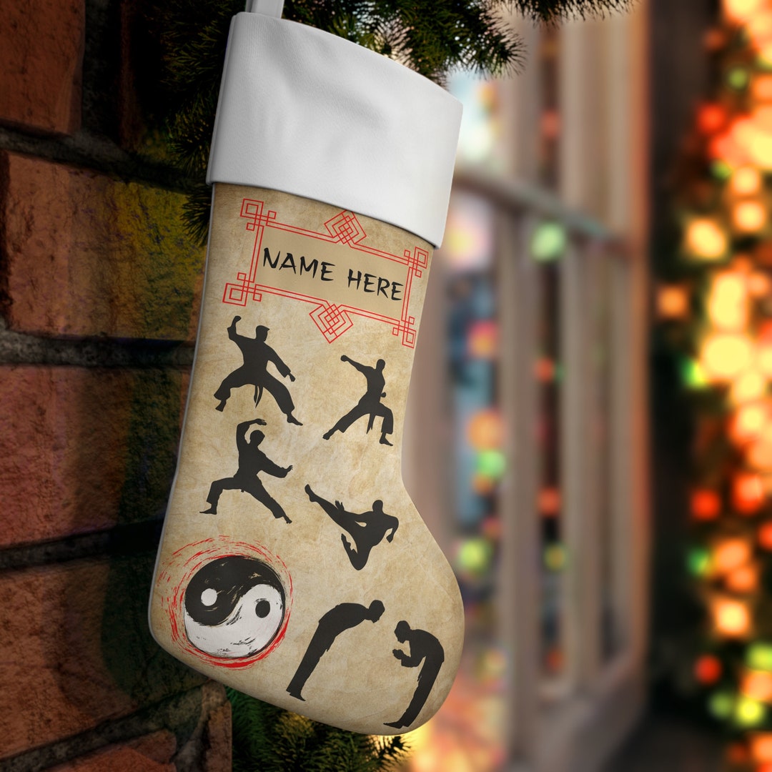 Vintage Multiple Pose Karate Christmas Stocking, Holiday Stocking ...
