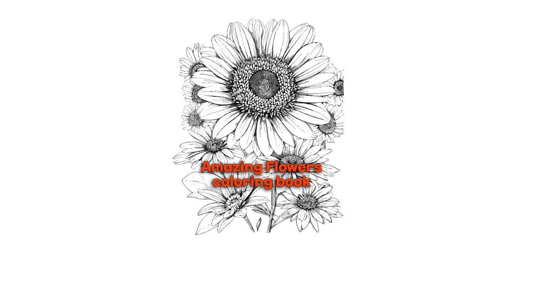 Amazing Flower Coloring Book - Etsy